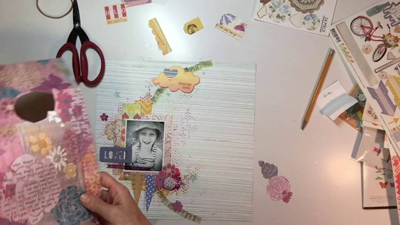 Scrapbooking Process #23- That's My Girl *Stash Scrap* - YouTube