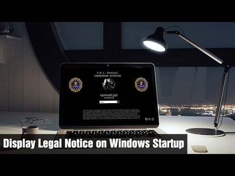 Display Legal Notice on Windows Startup - YouTube
