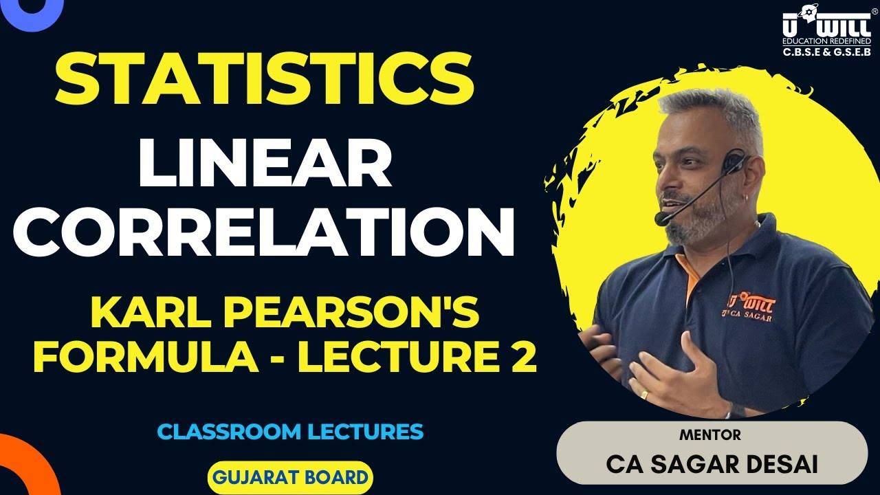 XII Statistics P1 Ch 1 Correlation Karl Pearson's Formula - Lecture 2 ...