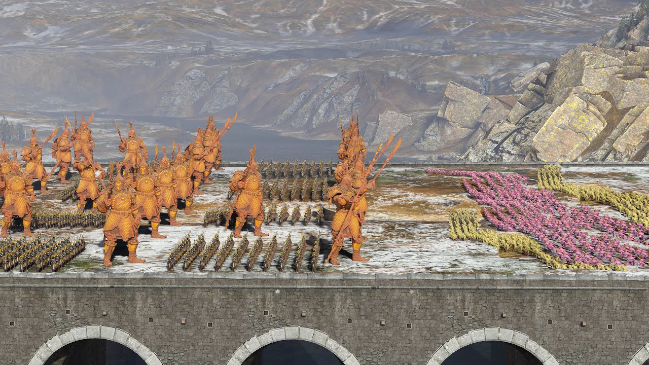 GIANT BRIDGE DEFENDERS - Total War WARHAMMER 3 - YouTube