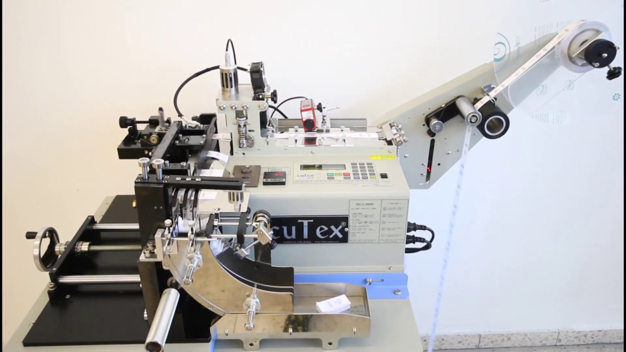 ultrasonic cutting + folding machine for label CUTEX TUF62 - YouTube