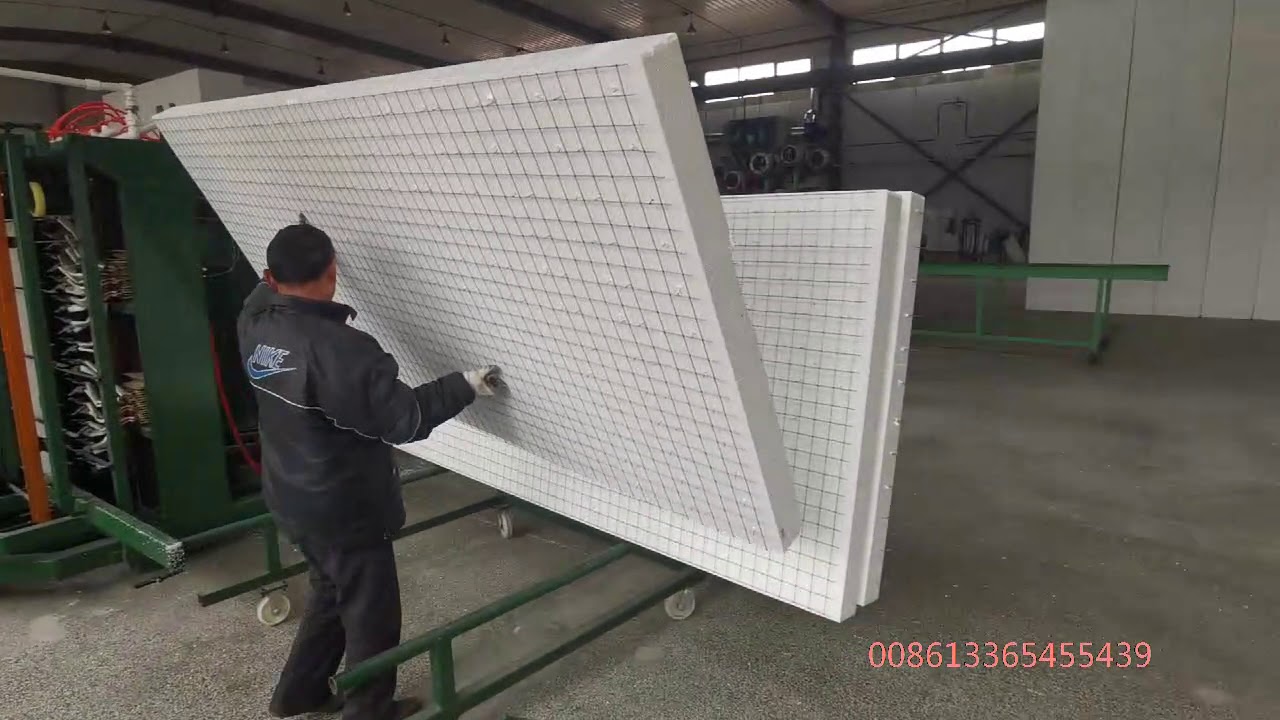 Automatic EPS Foam 3D Panel Block Construction Machine - YouTube