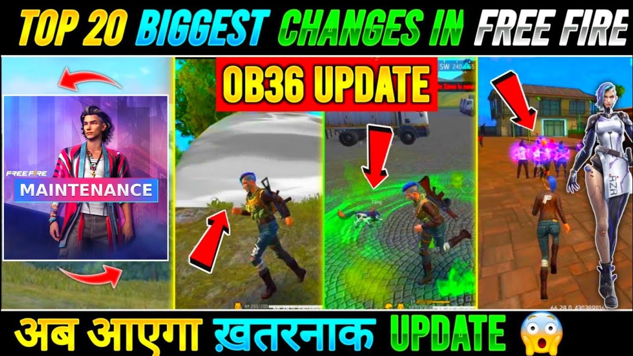 FREE FIRE SERVER MAINTENANCE | TOP SECRET CHANGES AFTER OB36 UPDATE ...