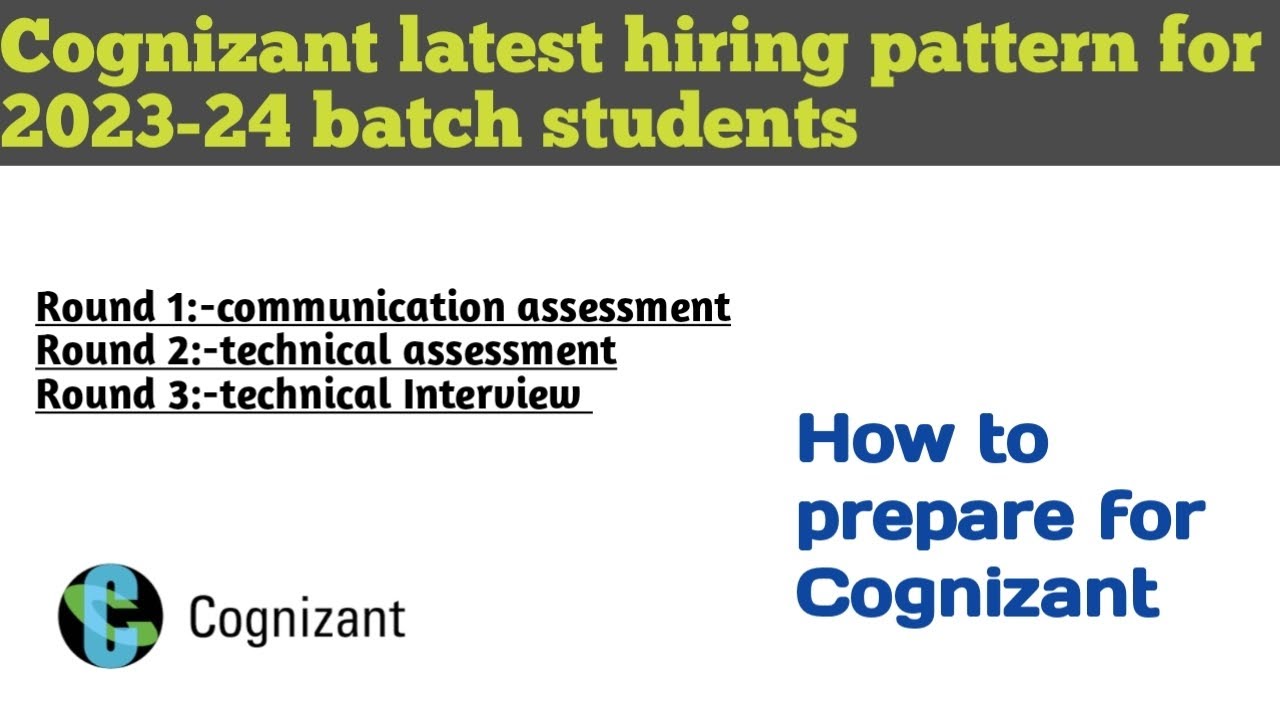 Cognizant hiring pattern for 2023-24 batch students | Syllabus & test ...