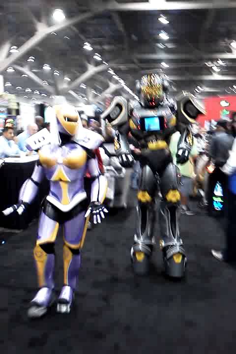 ATOMIC Robot Costume at Nightclub Expo 2012 - YouTube