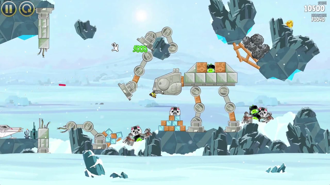 Angry Birds Star Wars - Episode 10 - Snow Showed AT-AT walker - YouTube