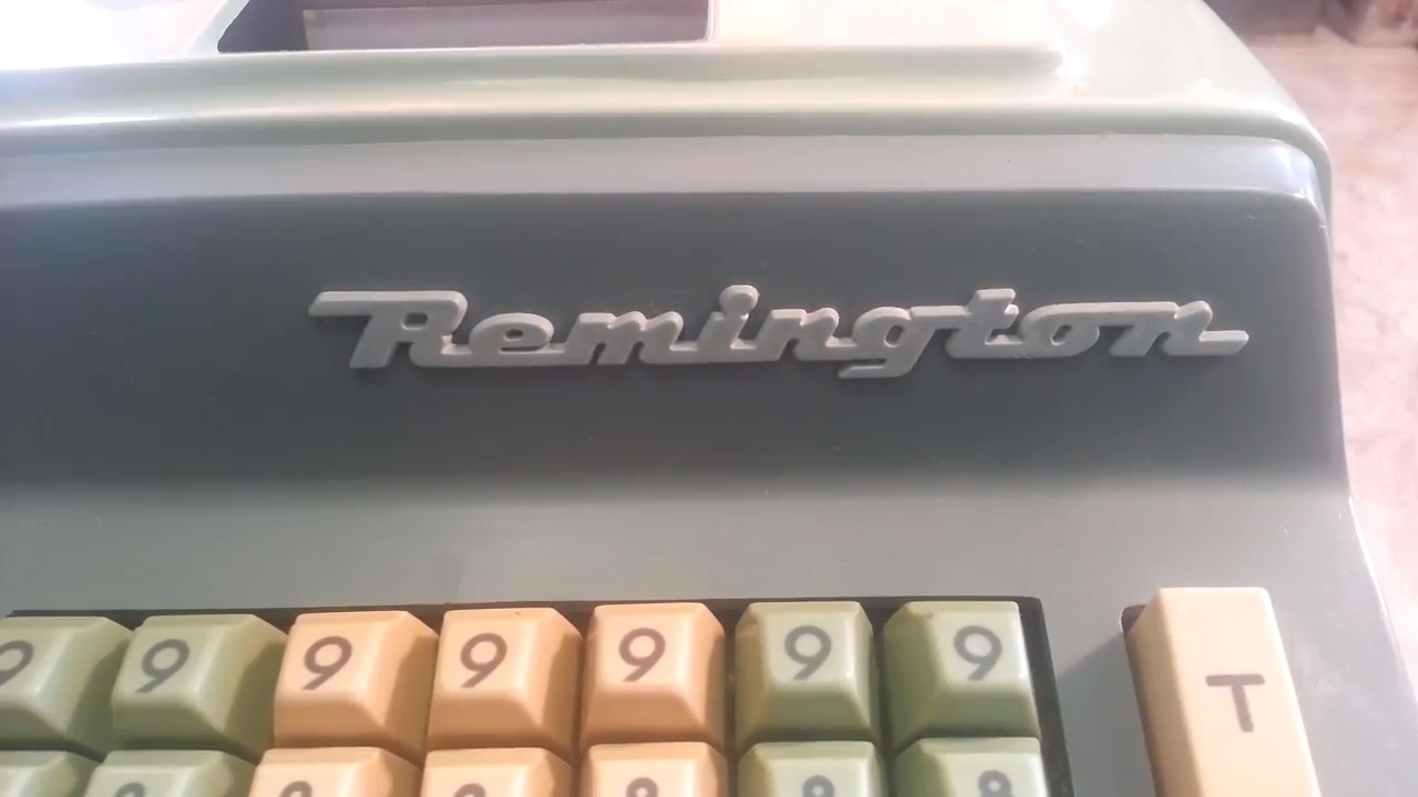 Remington Adding Machine Electric Full Keyboard Adder Look Under Covers ...