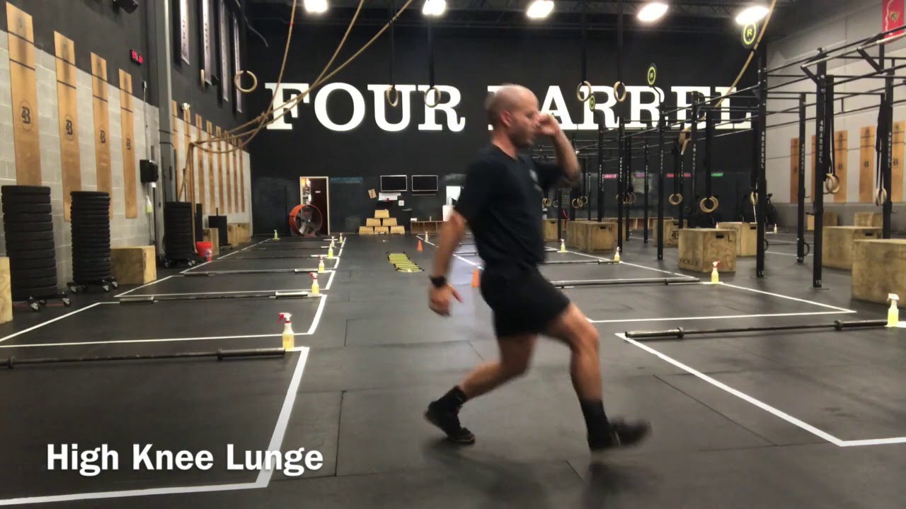 High Knee Lunge - Sprint Development Program - YouTube
