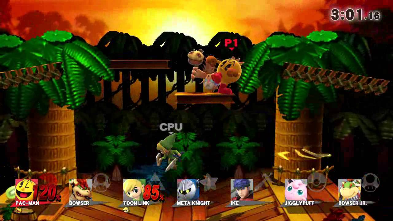 Super Smash Bros for Wii U Classic Mode as Pac-Man - YouTube