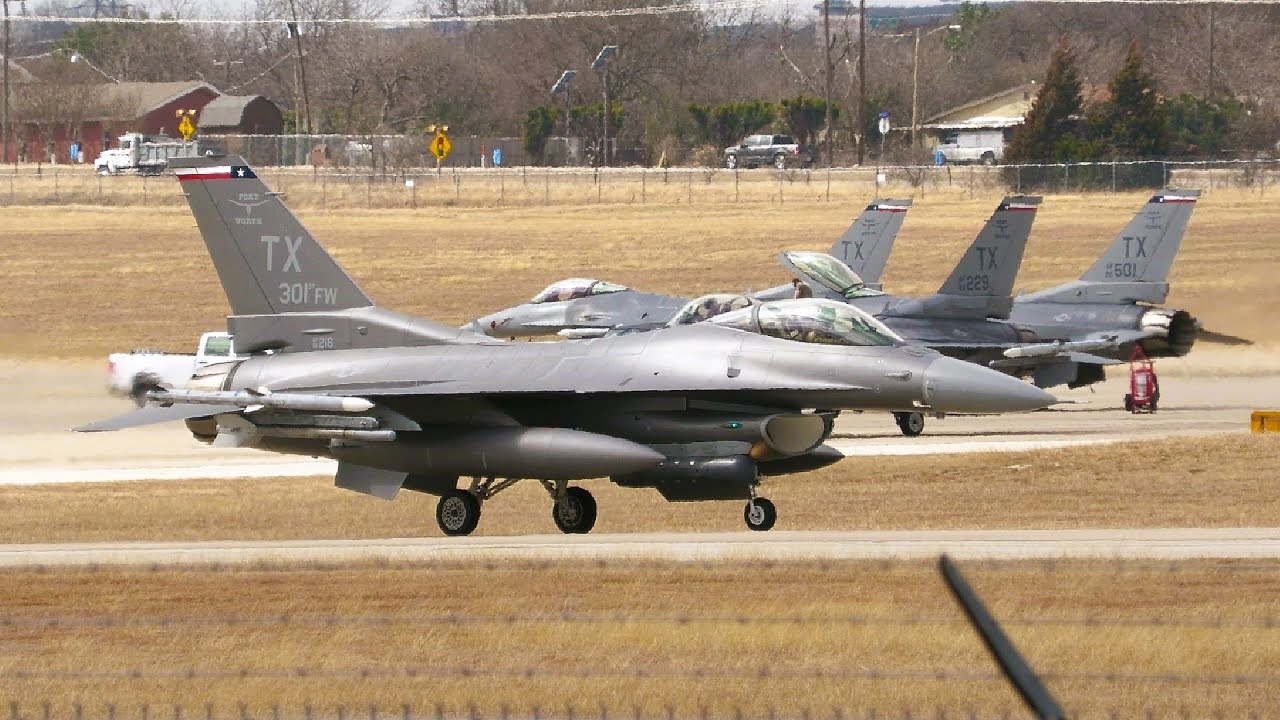 (4K) JRB Ft Worth: F-16 "Spads" March 2022 Drill Weekend! - YouTube