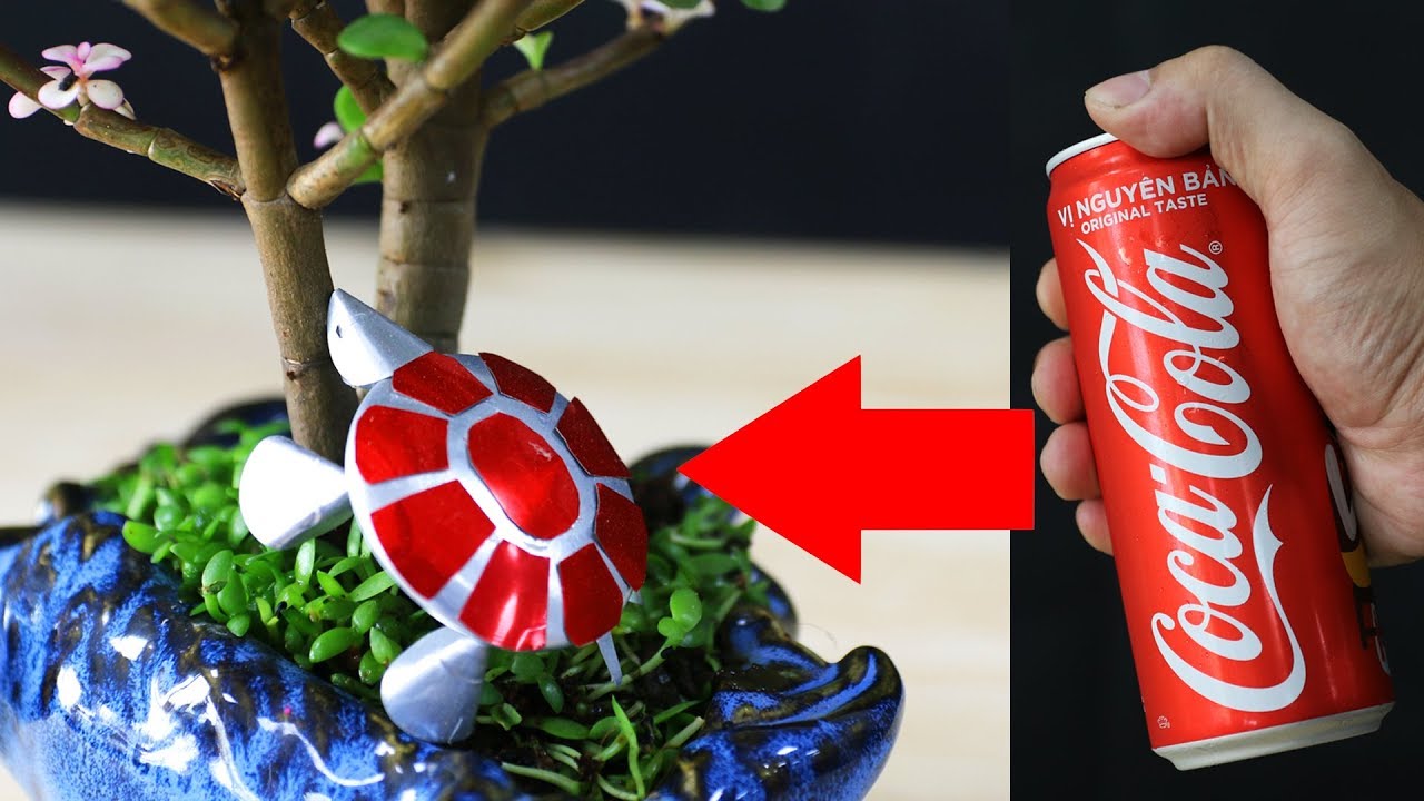 How to make a mini Turtle from coca cola can - YouTube