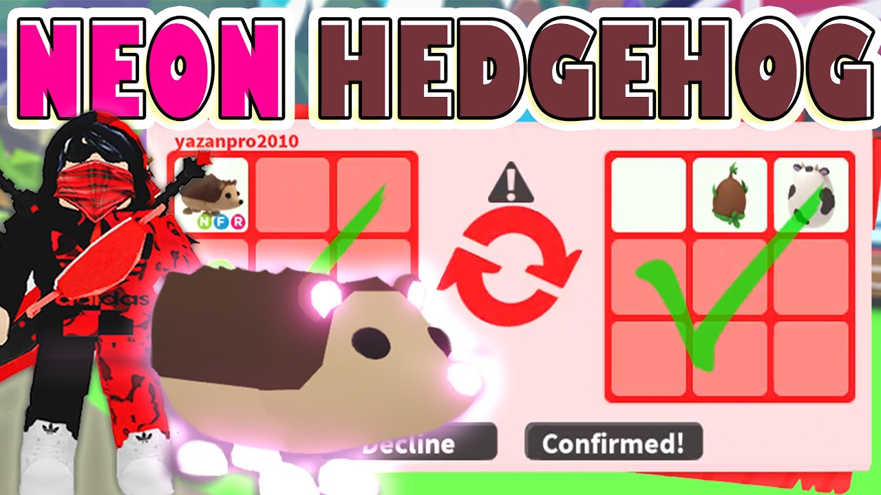 BIG WINS RADING NEON HEDGEHOG (I GOT JUNGLE , FARM EGG) ADOPT ME - YouTube