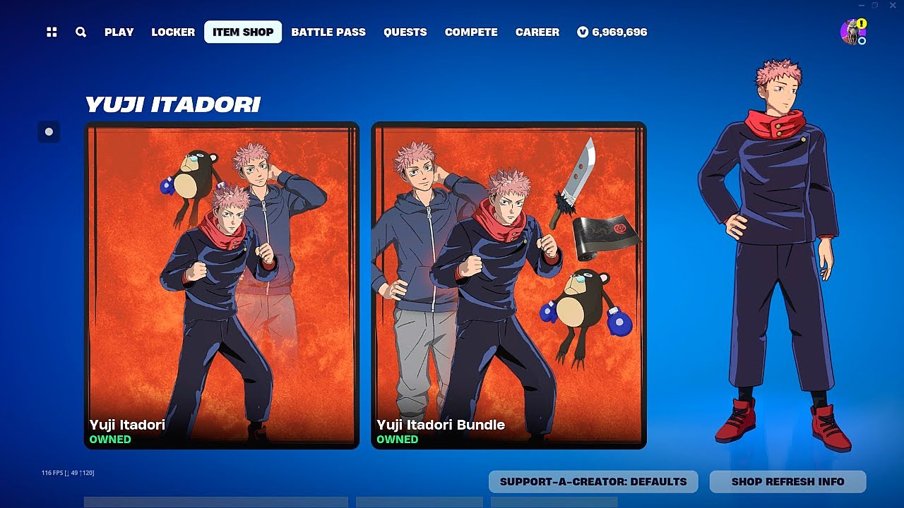 First look at Jujutsu Kaisen in Fortnite - YouTube