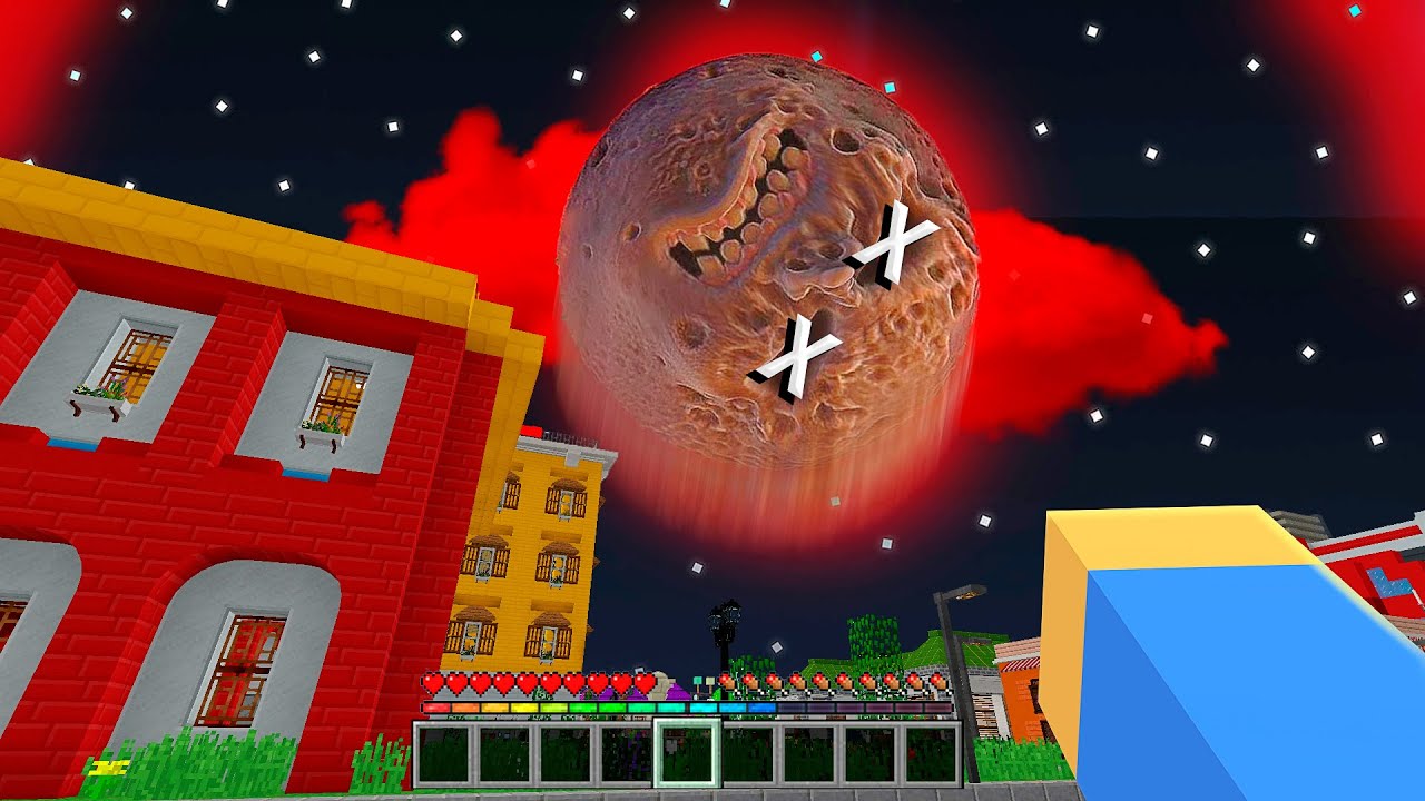 Destruimos A La Luna Malvada En Minecraft 😱 Youtube