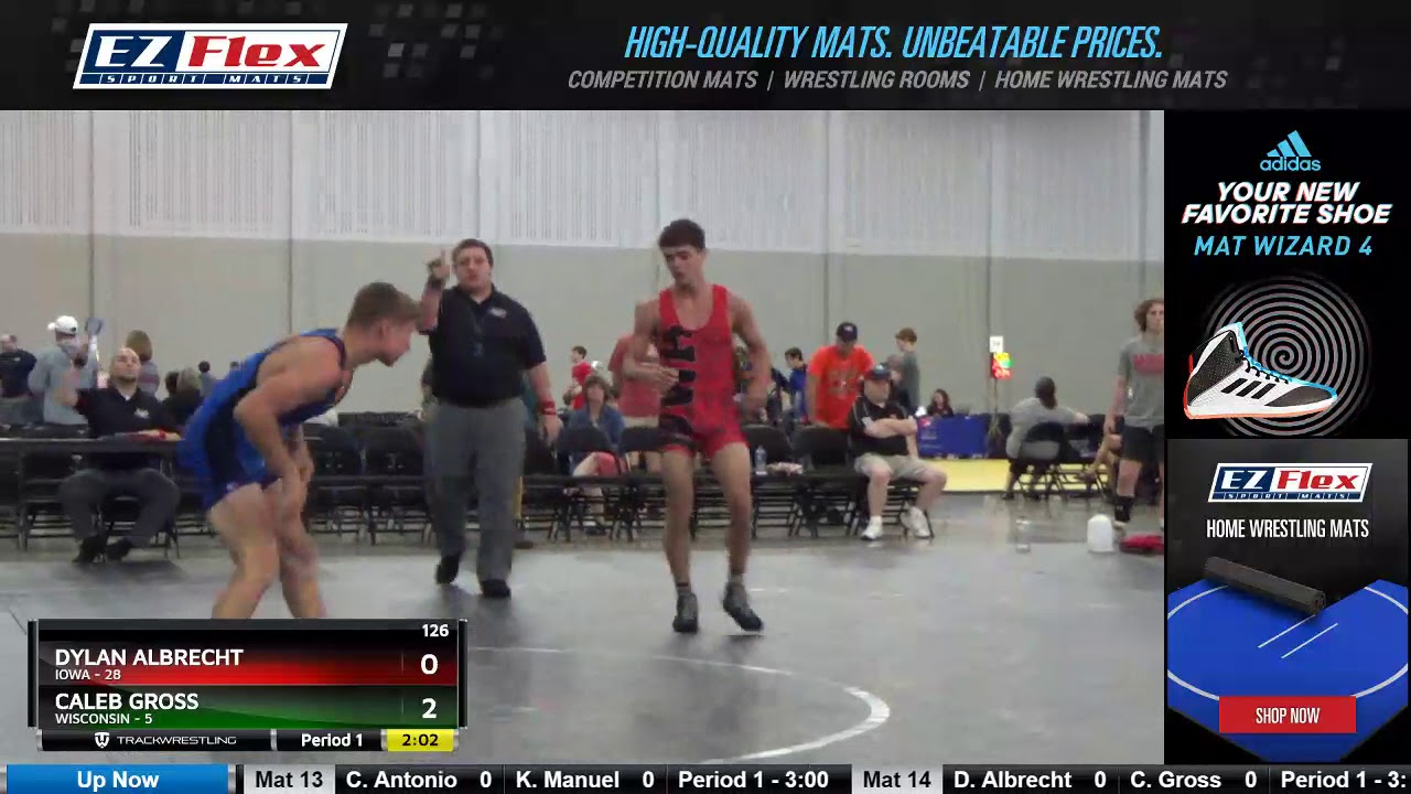 Mat 14 126 Dylan Albrecht Iowa Vs Caleb Gross Wisconsin - YouTube