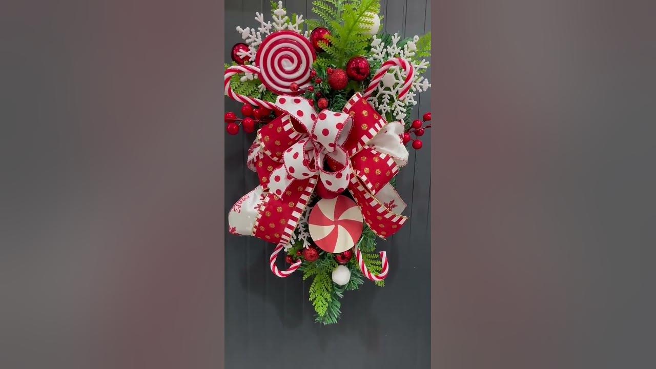 Candy Cane Glitter Christmas Tree Frontdoor Holiday Décor Youtube