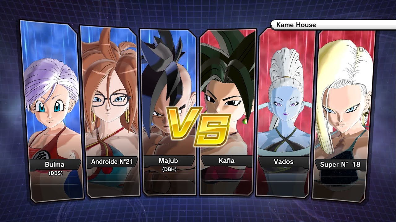 XV2 (PC): Majub DBH/N°21 bikini/Bulma bikini vs Kafla bikini/Vados ...