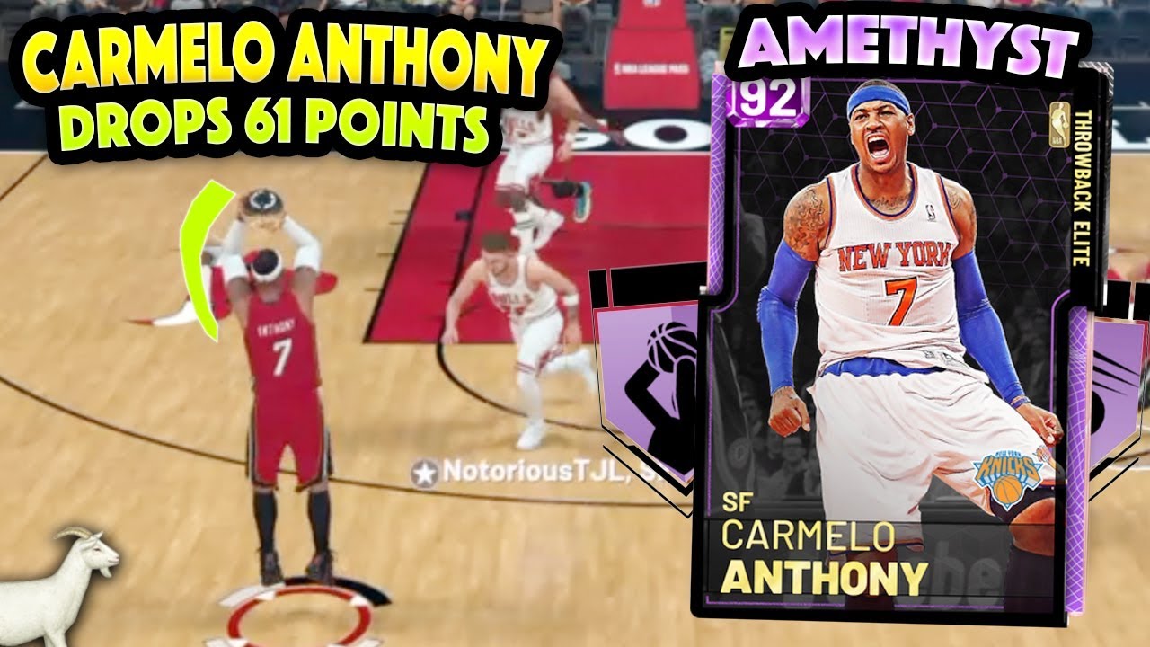 1K MT AMETHYST CARMELO ANTHONY DROPS 61 POINTS ON GALAXY OPAL DERRICK ...