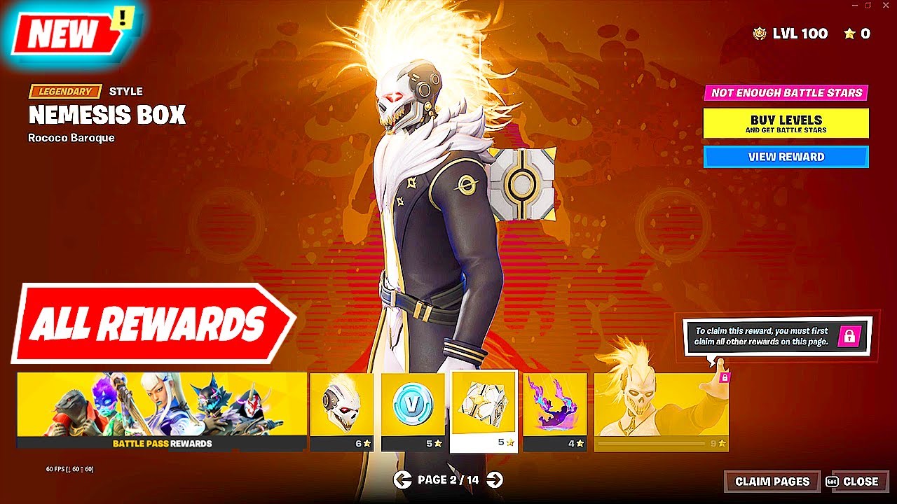 Fortnite Chapter 4 Season 2 Battle Pass FULL Showcase (Skins, Emotes ...