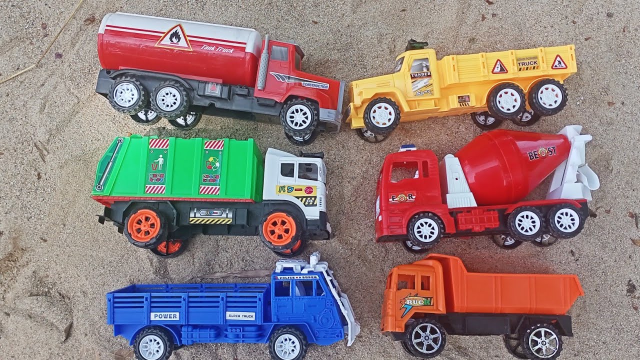 Menemukan Mainan Lori Sampah.Lori Tanah.Lori Tanker.Lori Police.Lori ...