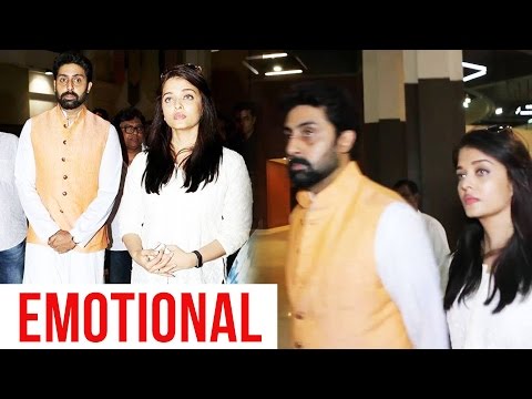 Aishwarya Rai with Abhishek Bachchan at Suniel Shetty's Father Prayer Meeting