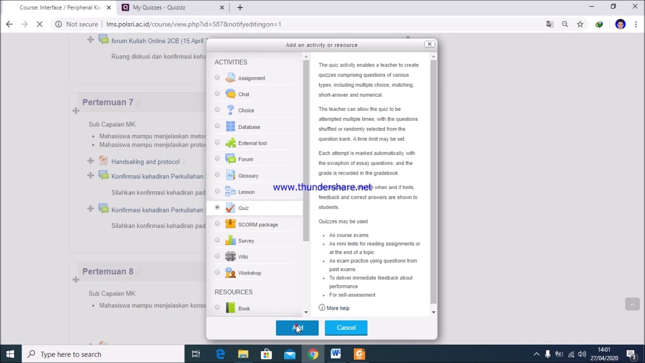 Tutorial Penggunaan LMS Polsri Bag 3 - YouTube