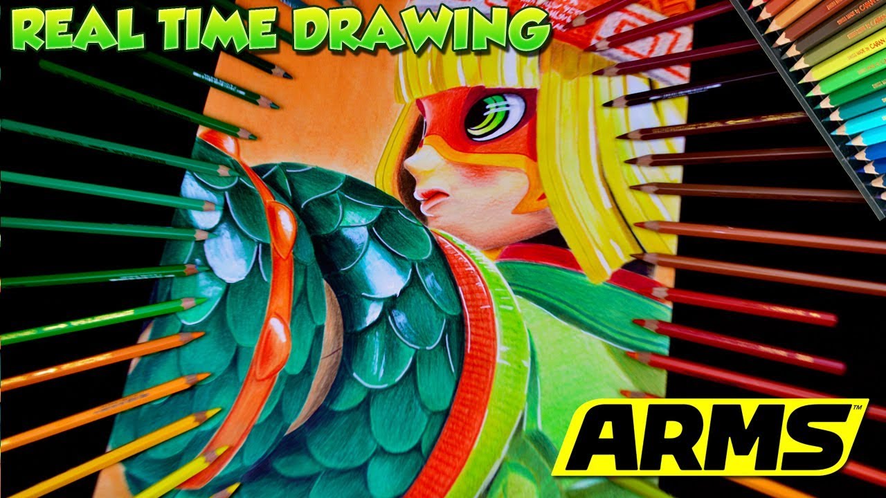 How To Draw Min Min Character from ARMS - Step by Step Tutorial ...