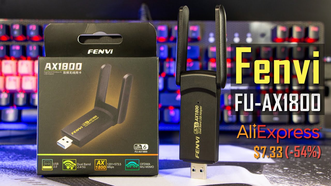 Fenvi FU-AX1800 📶 Wi-Fi 6 USB 3.0 адаптер за $7 з Aliexpress. Показую ...