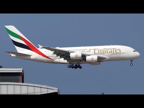Emirates Flight EK384 : Airbus A380-800 "A6-EVB" Landing at Hong Kong🇭🇰 ...