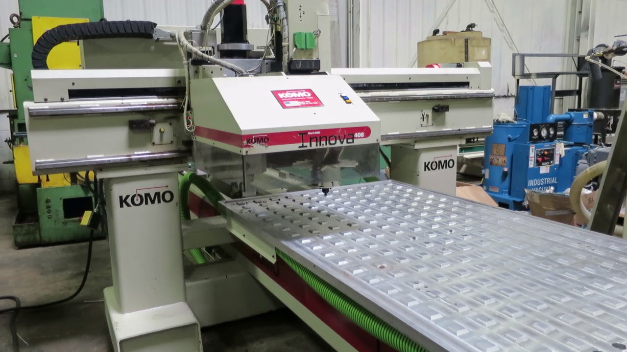 4'X 8' KOMO INNOVA VR408 MACH I 3-AXIS CNC ROUTER FIXED BRIDGE, MOVING ...