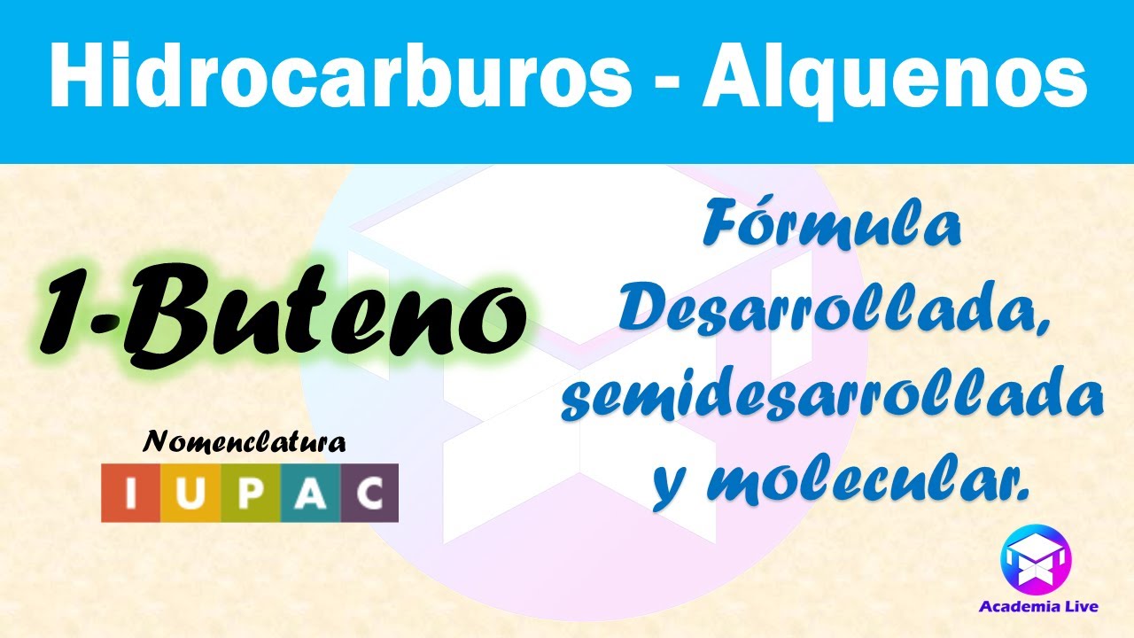 1-Buteno - Formula desarrollada, semidesarrollada y global - YouTube