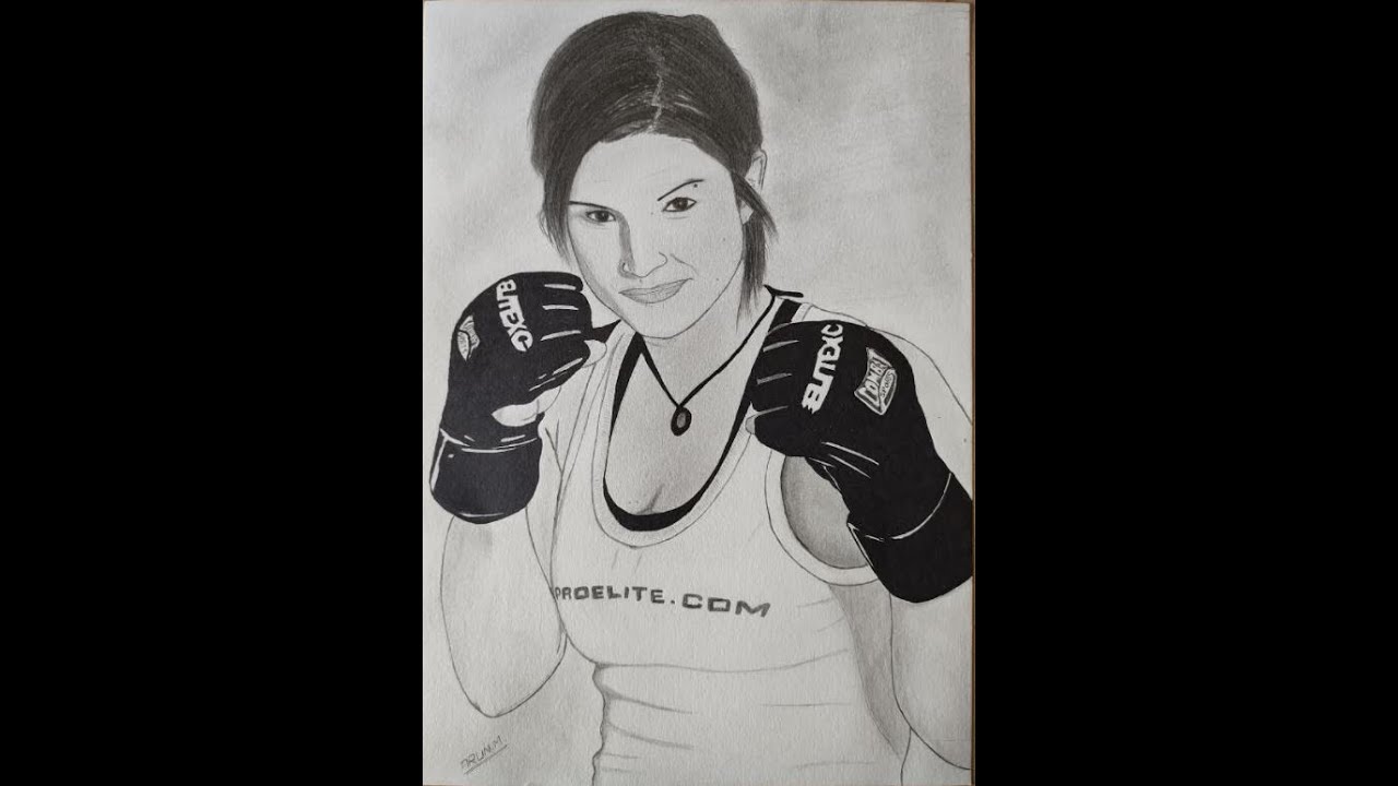 Gina Carano | Pencil Sketch | Time Lapse Drawing - YouTube
