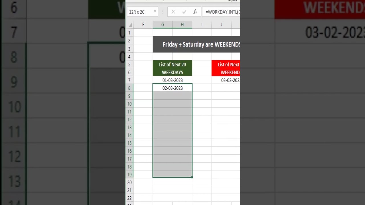 Excel Pro Fill Weekdays Or Weekends Only Dates In Excel With WORKDAY Excel Pro Fill Weekdays Or Weekends Only Dates In Excel With WORKDAY