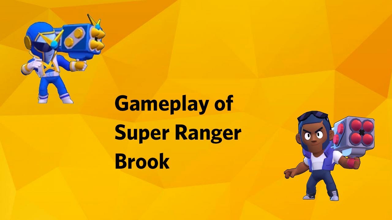 Brawl Stars Super Ranger Brook: Gameplay of the Brand Skin - YouTube