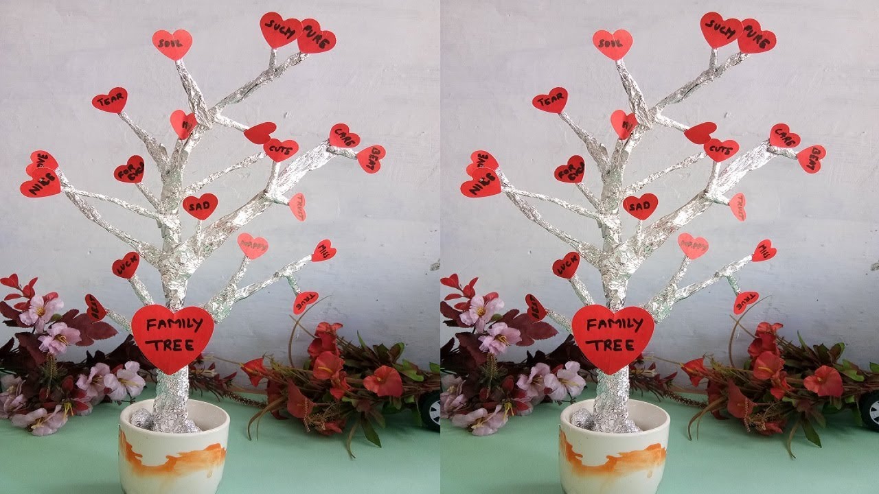 School Project Art and Craft || Family Tree || Best out of waste - YouTube