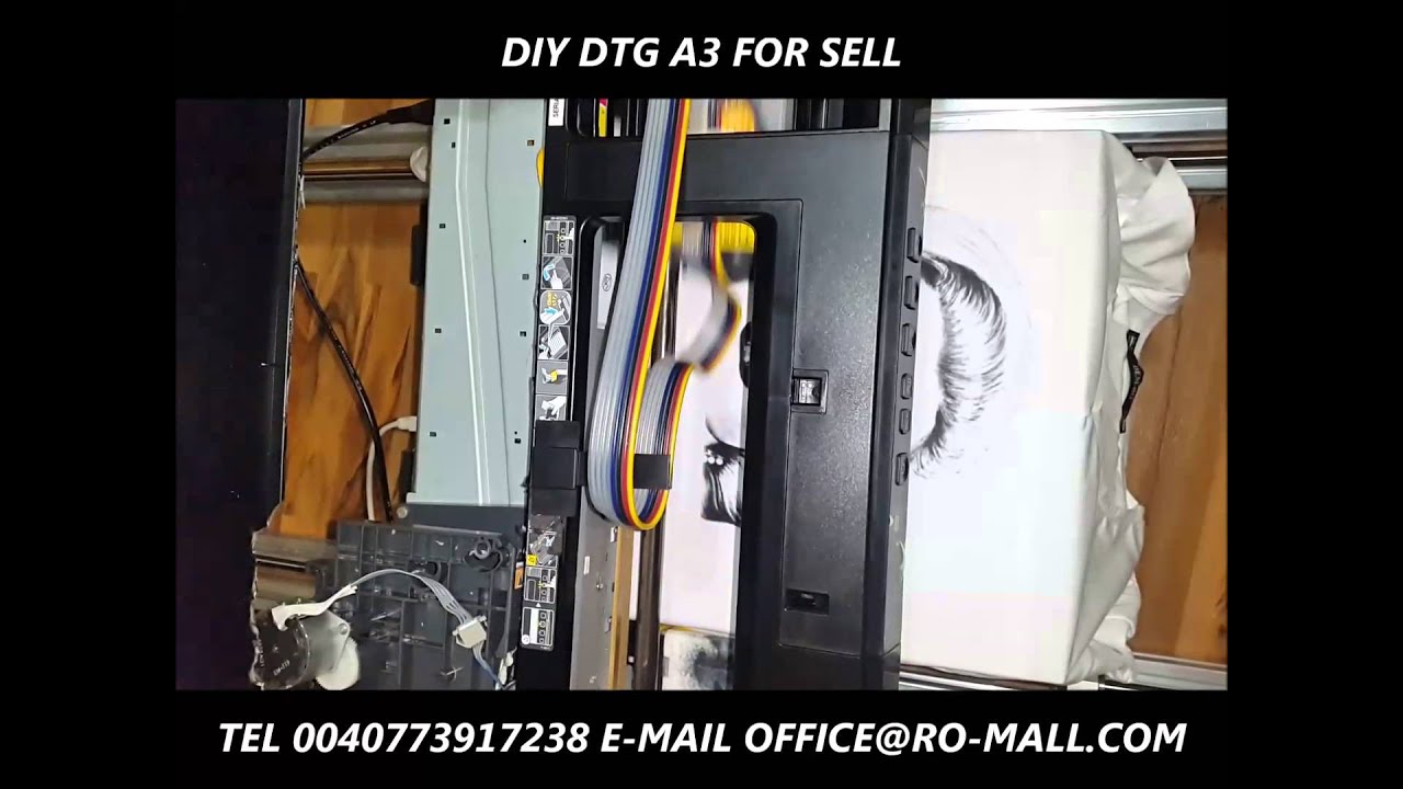DIY DTG TEXTIL INK PRINTER FOR SELL ALL FORMATS - YouTube