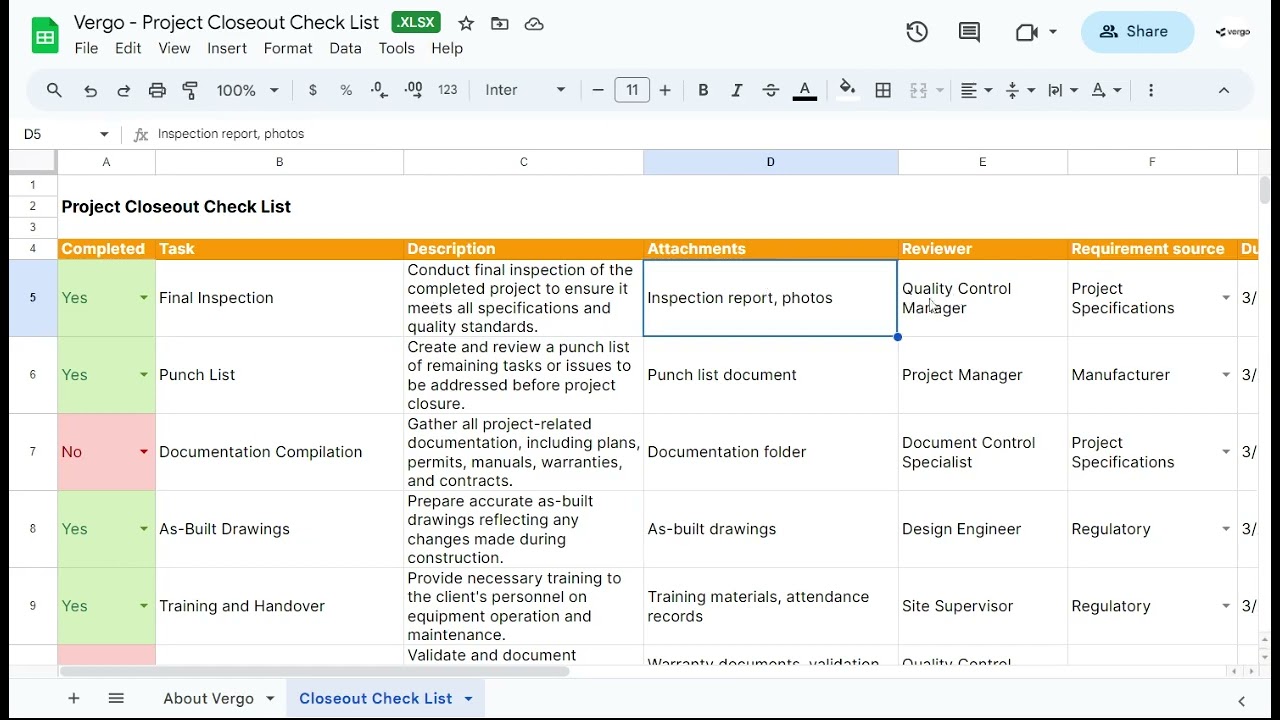Construction Checklist Template Excel Crucial Checklist For
