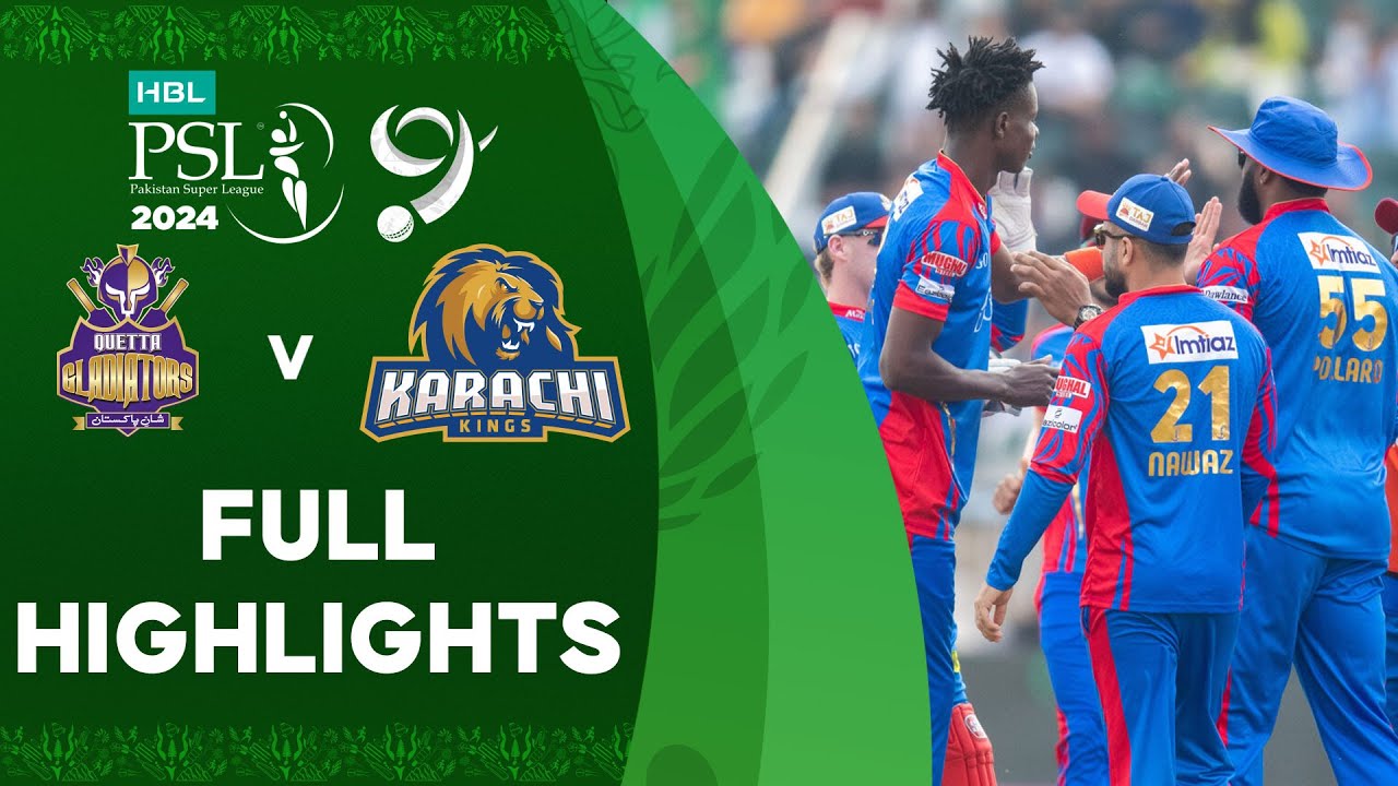Full Highlights | Quetta Gladiators vs Karachi Kings | Match 22 | HBL PSL 9 | M1Z2U - YouTube