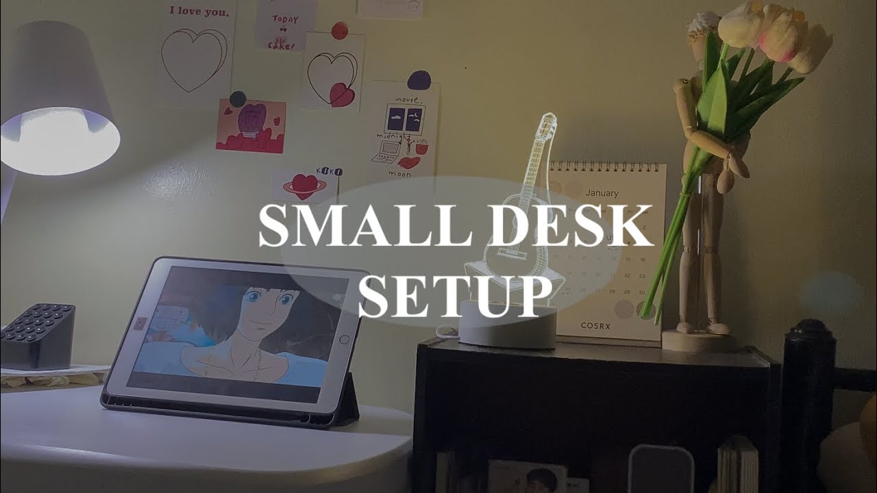 my small desk setup. daily vlog - YouTube