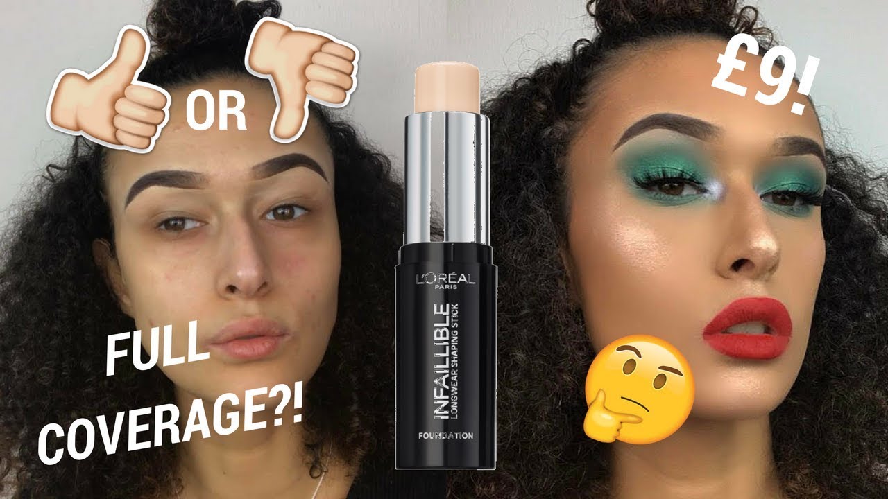 LOREAL INFALLIBLE SHAPING STICK FOUNDATION!| TESTING AND REVIEW| Hannah ...