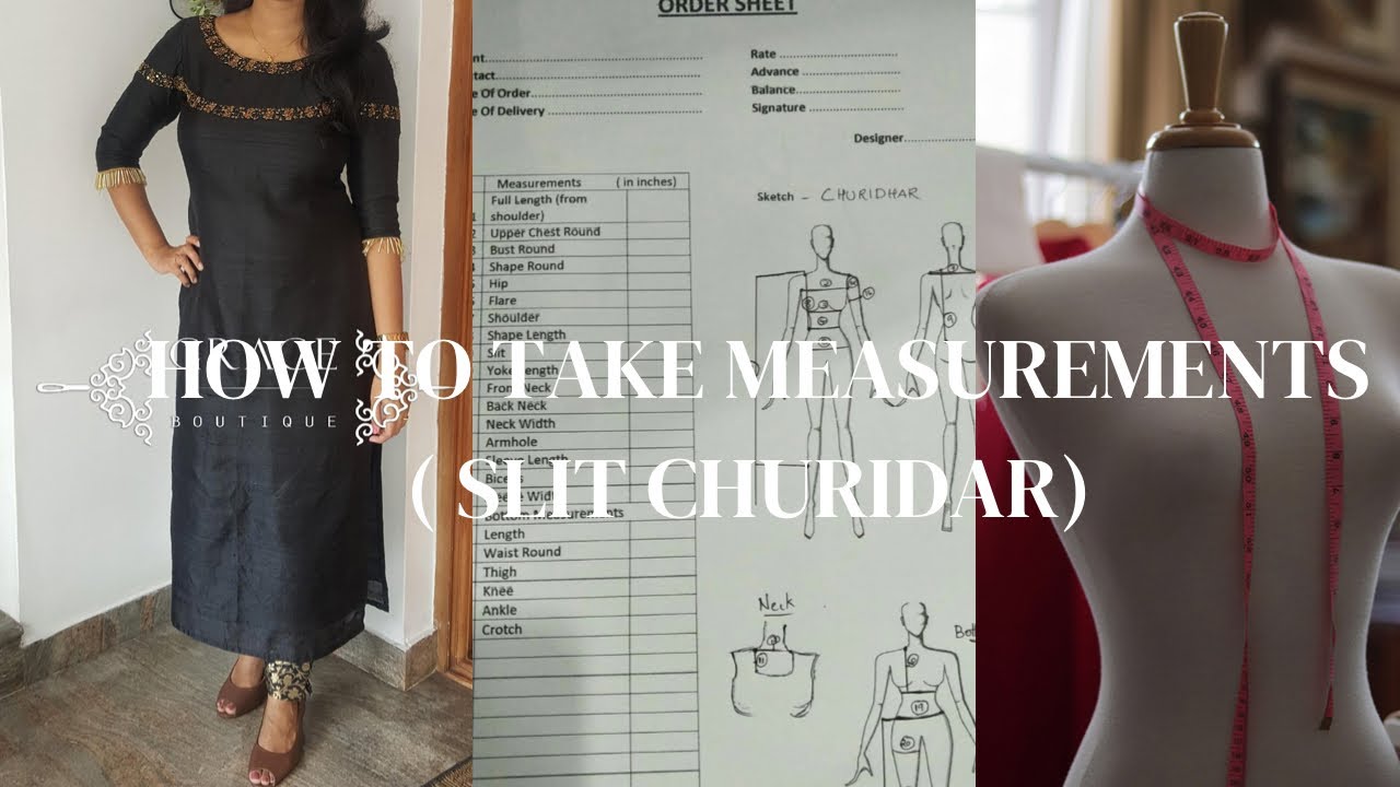 Grace Boutique | How to take body measurements | Slitted Churidar ...