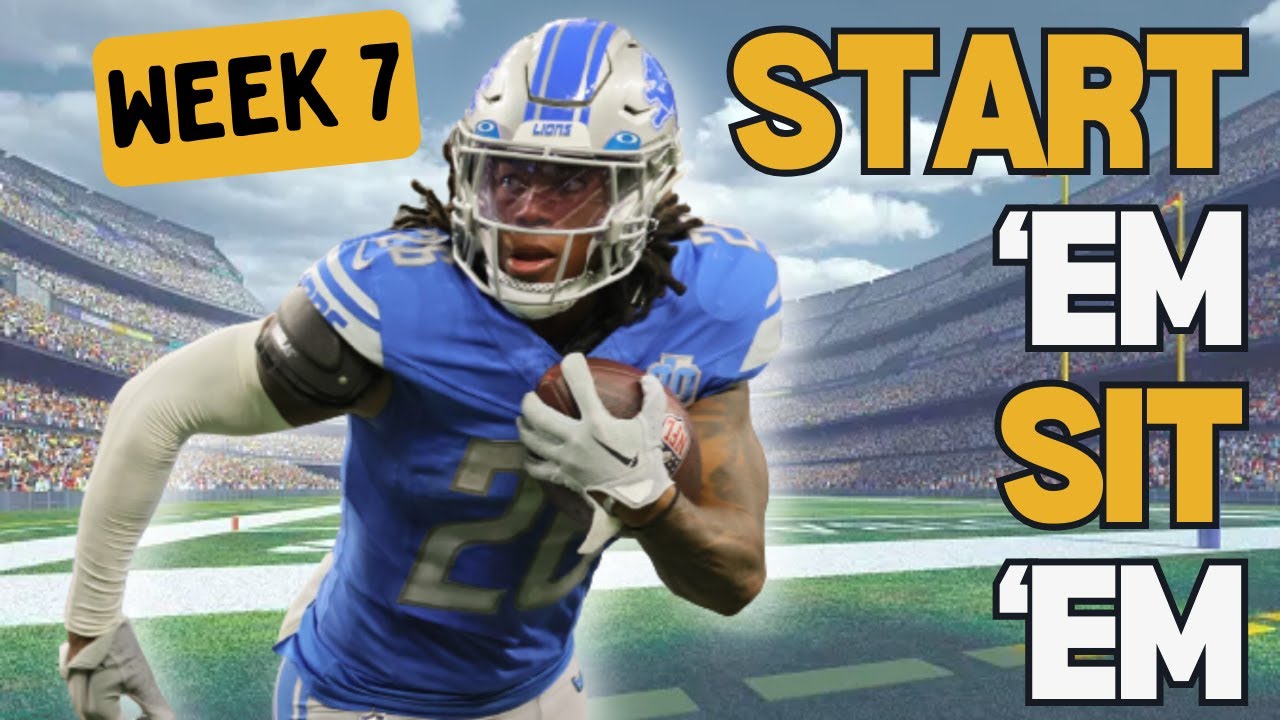Start 'Em Sit 'Em Week 7 | Fantasy Football Advice w/ Jacob Fabian ...