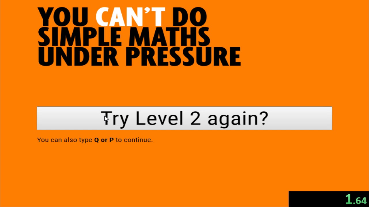 You Can't Do Simple Maths Under Pressure Hold the Key% WR - 14.133 ...