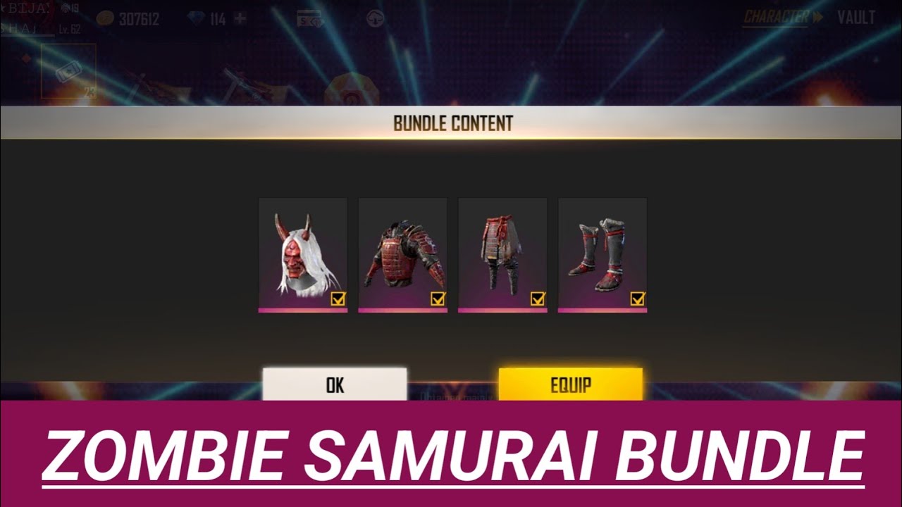 Zombie Samurai Bundle, Rare Bundle, FREEFIRE, FREEFIRE FORCE - YouTube