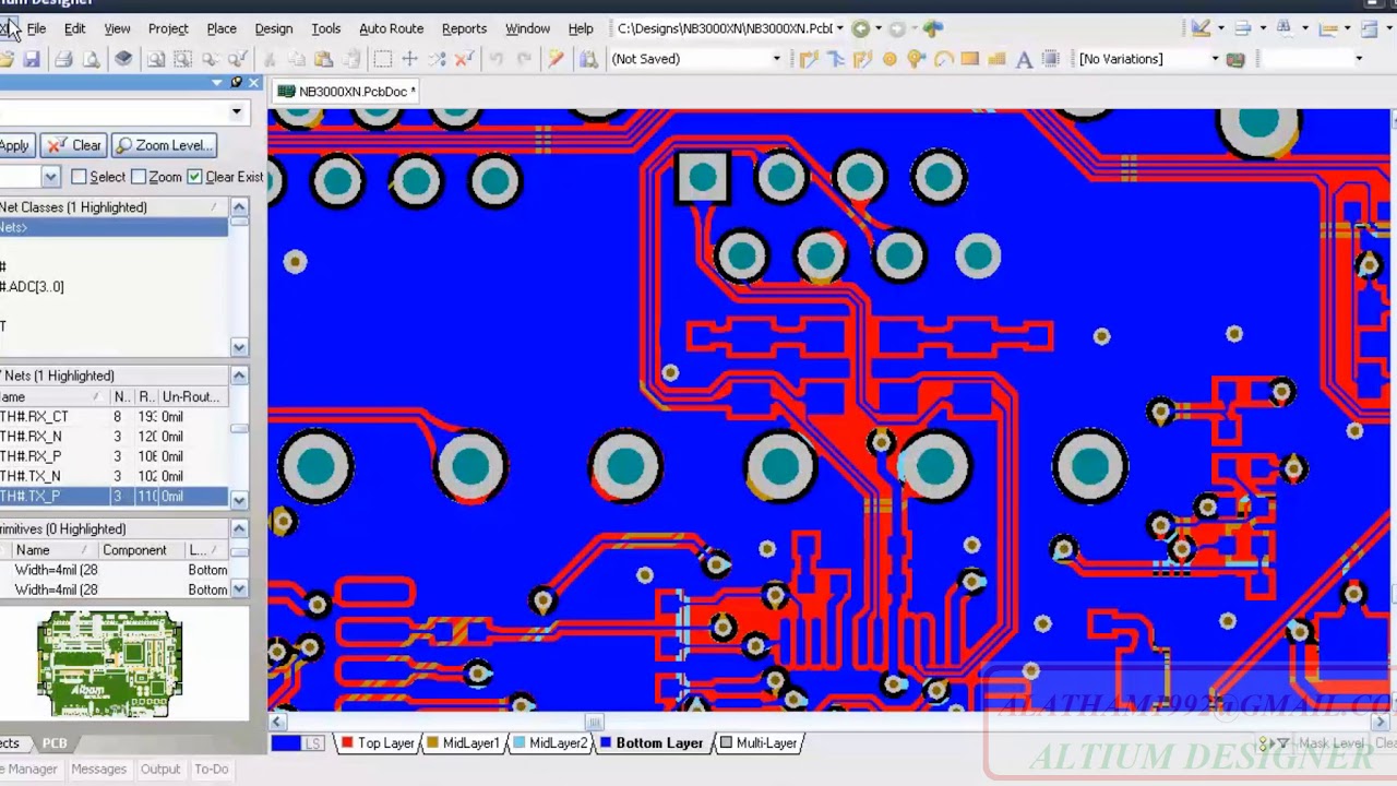 Highlighting and coloring nets in PCB - YouTube