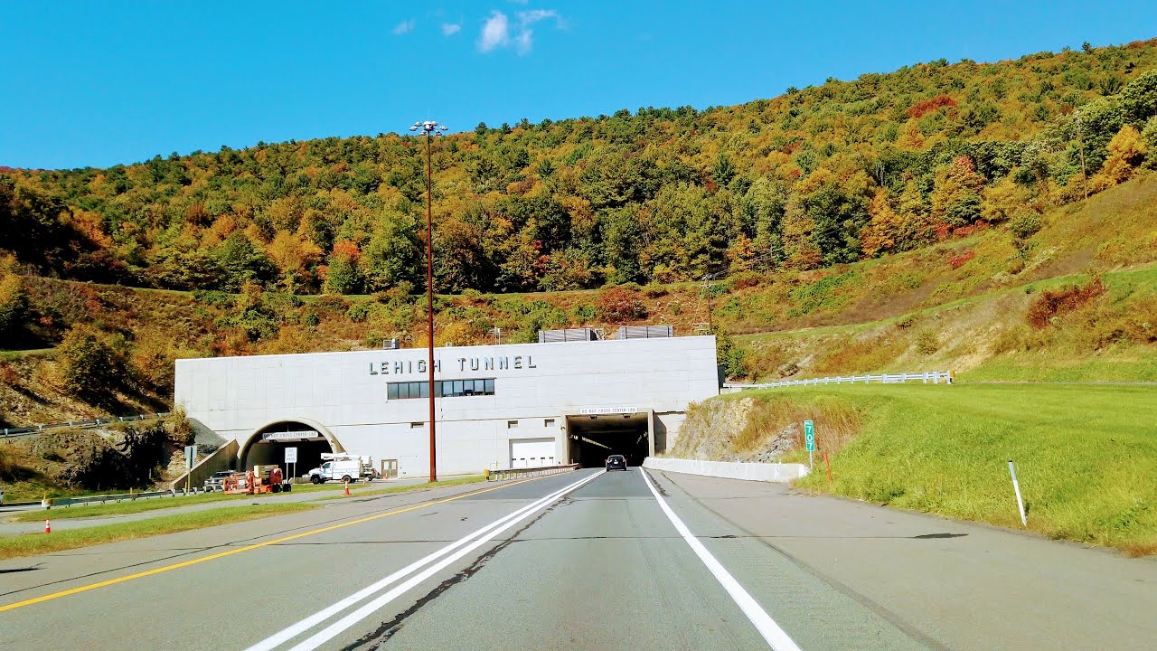 I-476 north in Pennsylvania | Lehigh Tunnel | Fall Foliage Pre-Peak 🍁 ...