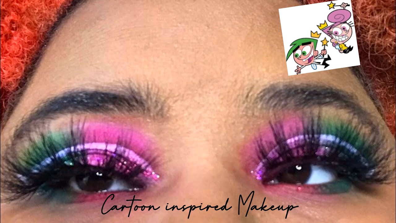 Double Look Cartoon Inspired Makeup | Fairly Odd Parents Cosmo and ...