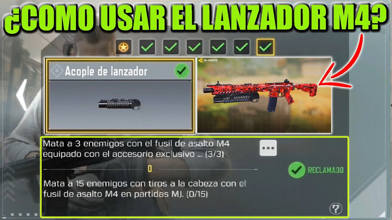 😃COMO USAR EL ACCESORIO EXCLUSIVO ACOPLE DE LANZADOR M4 COD MOBILE ...