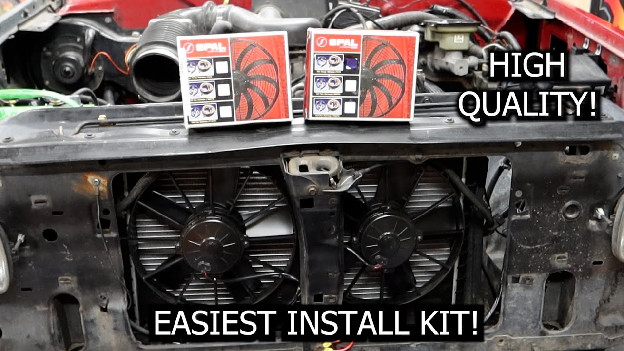5.7 Vortec Swapped s10 Installing Dual Spal Fans With The Spal Fan ...