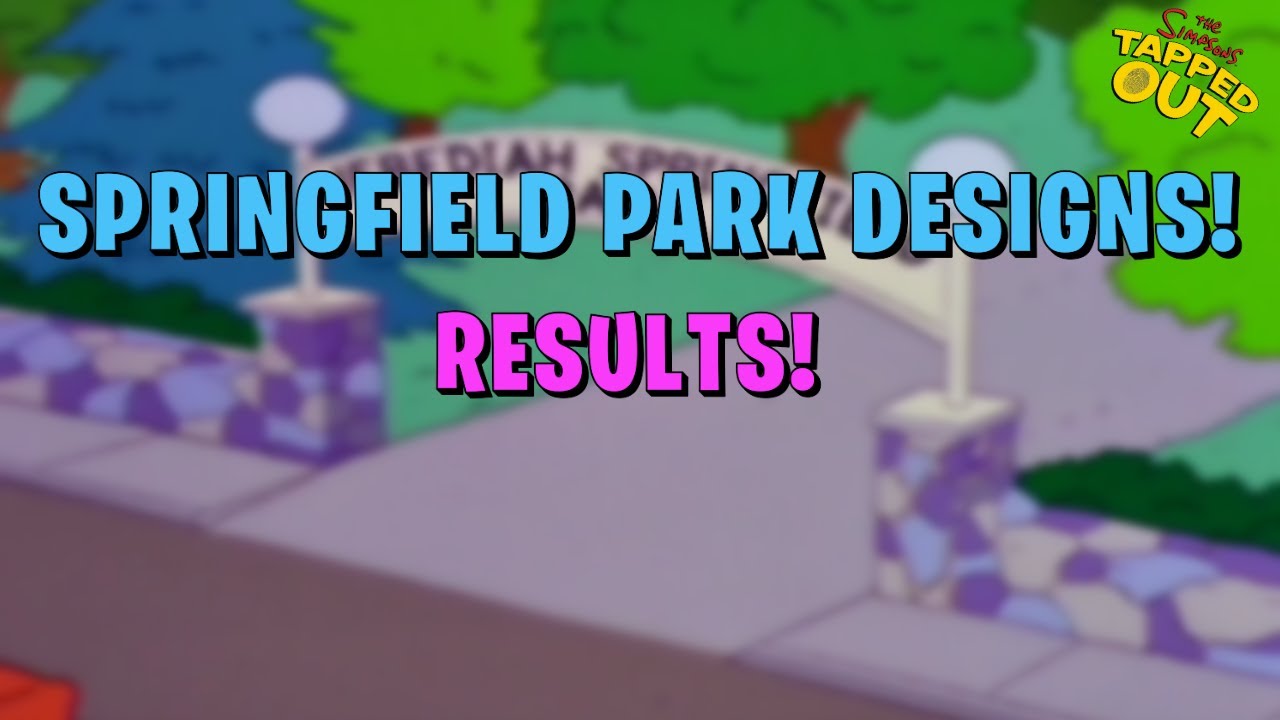 The Simpsons Tapped Out | Springfield Park Designs COMPETITION! - YouTube